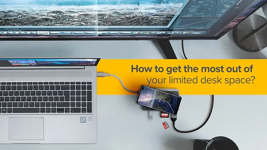 Practical solutions to maximize the available desk space by Alogic