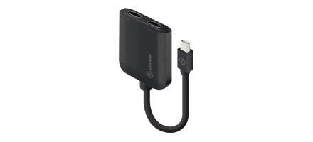 Mini DisplayPort cable adapter for connecting devices.