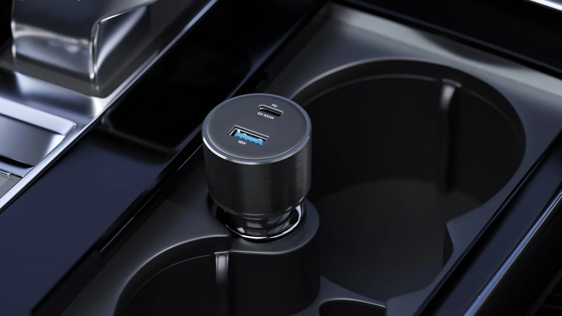 Buy 100W Rapid Power Car Charger with 1 X USB-C Port & 1 X USB-A Port ...