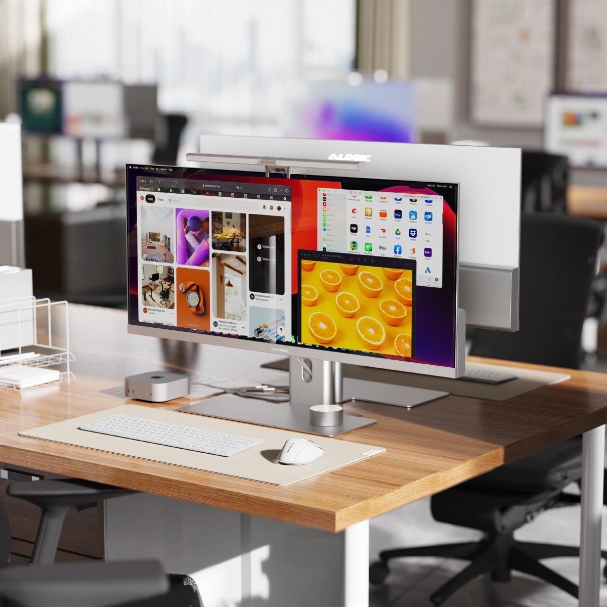 Edge 40" Ultrawide QHD 4K Monitor Ultimate Home Workspace Kit - Silver