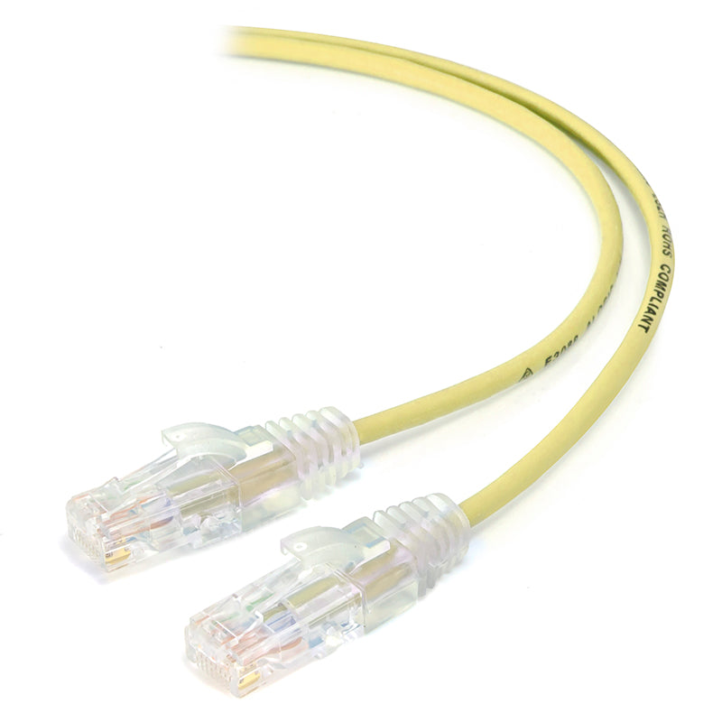 Buy Yellow Ultra Slim Cat6 Network Cable, UTP, 28AWG - Series Alpha ...